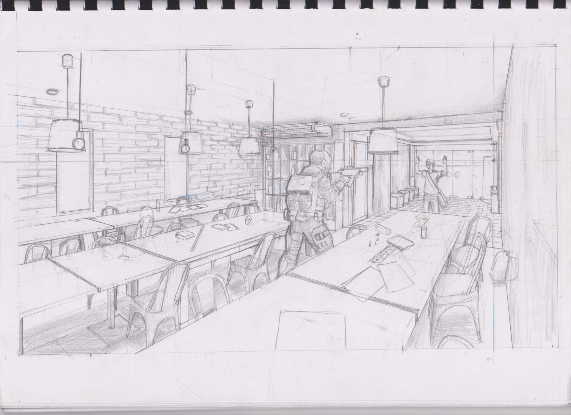 ArtStation - Perspective Drawing Room Study Pt 2