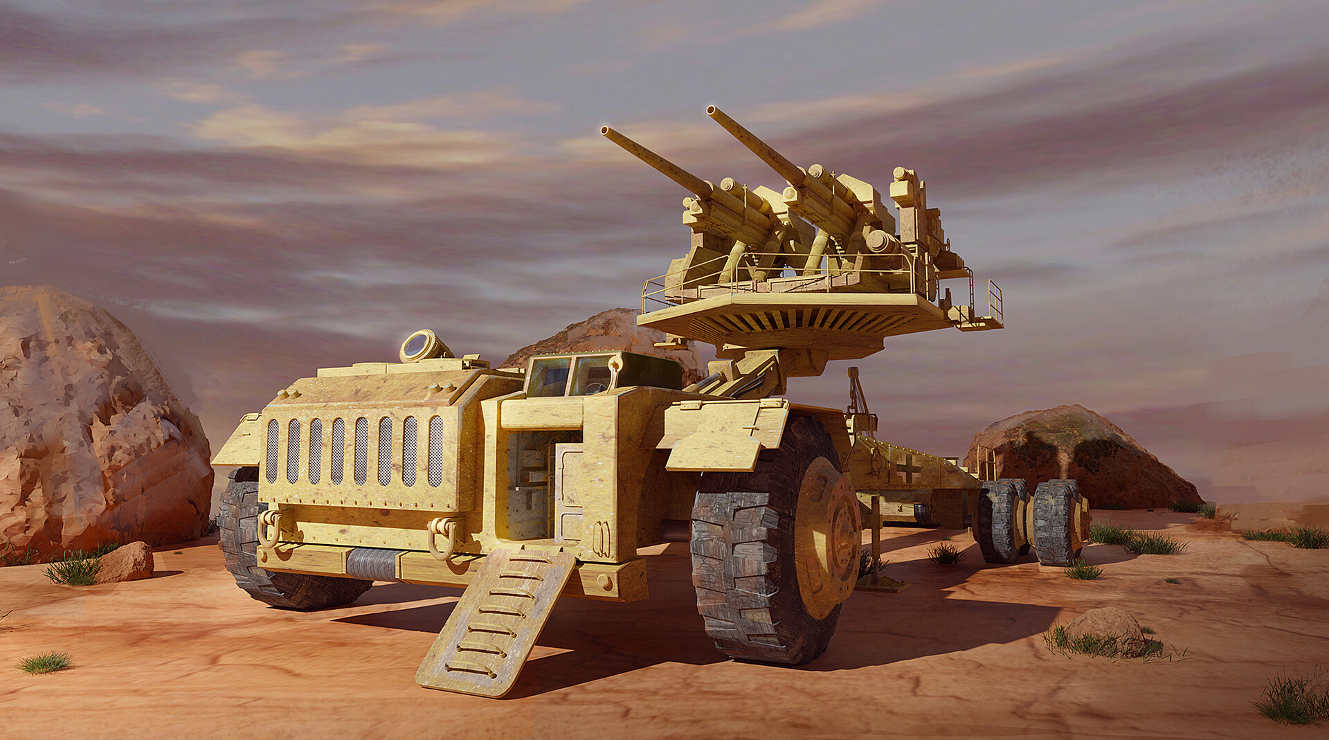 ArtStation - World War II 88mm Flak Truck