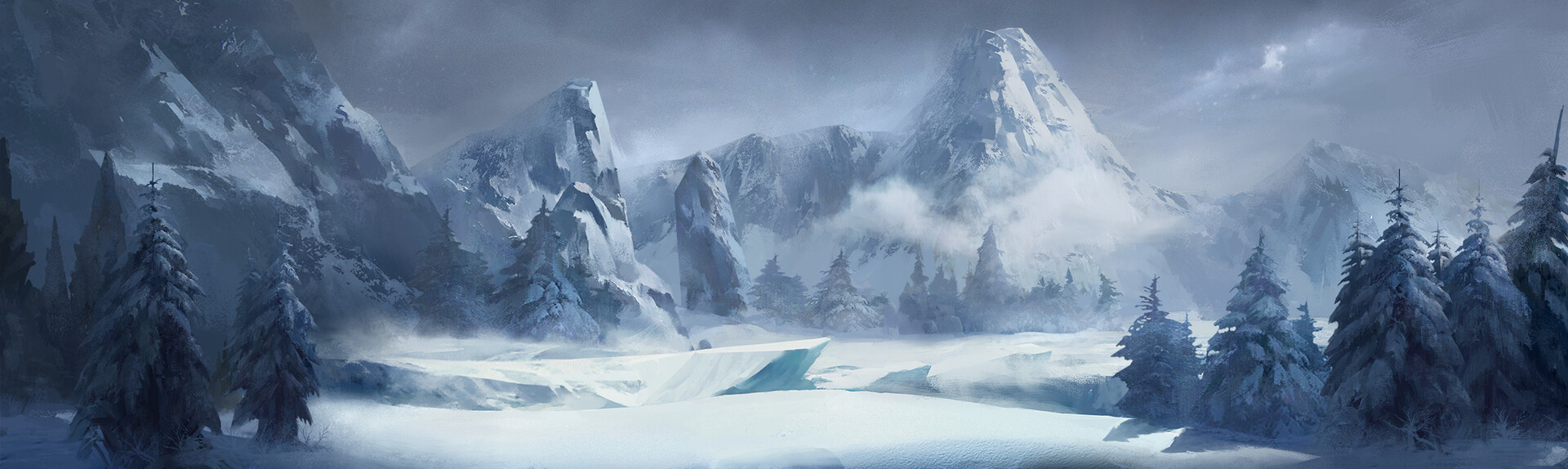 ArtStation - snow mountain