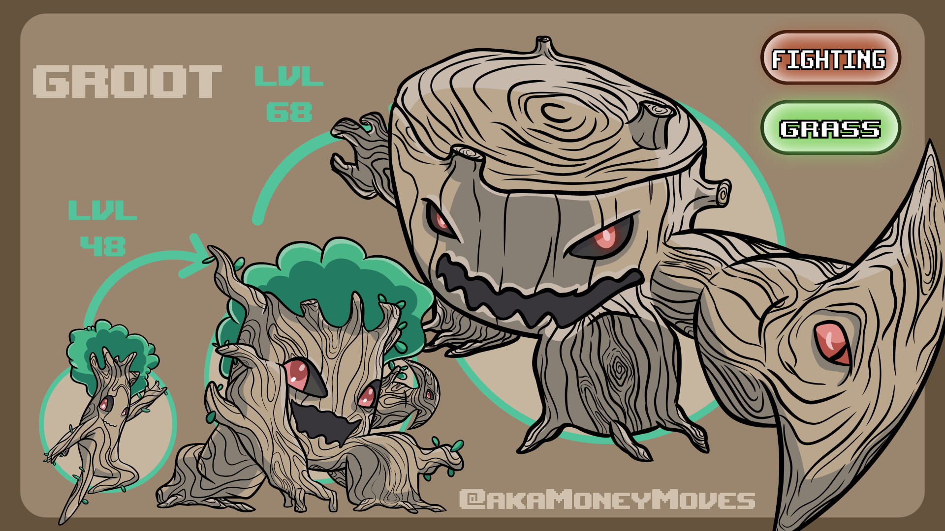 ArtStation - Marvel x Pokemon: Groot