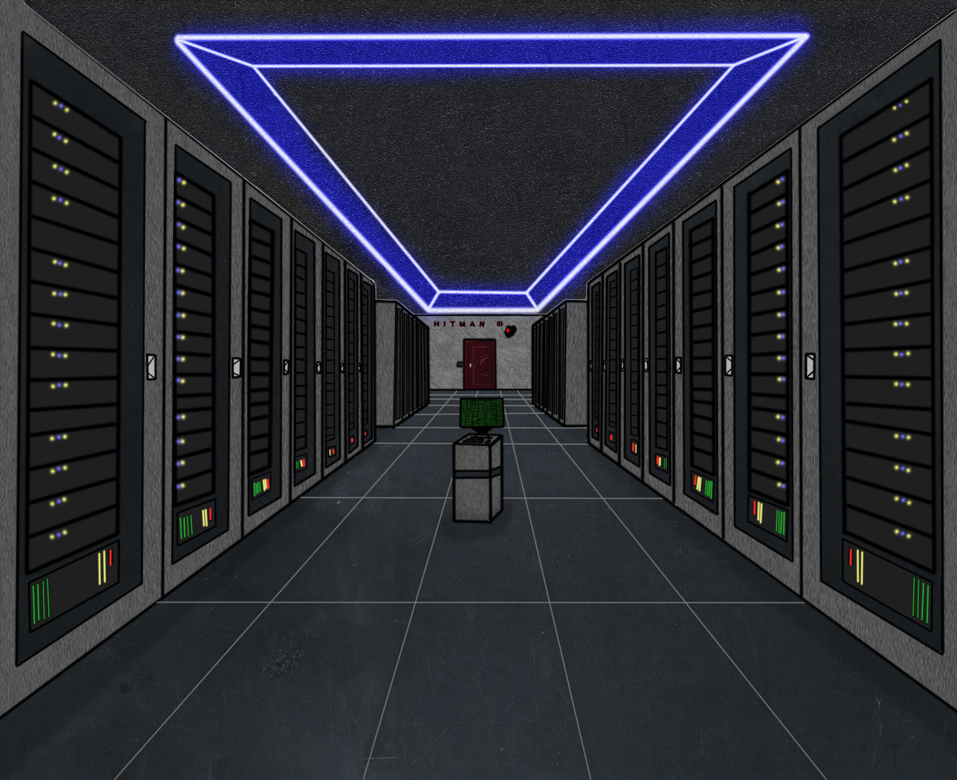 ArtStation - School Project (Hitman server room)