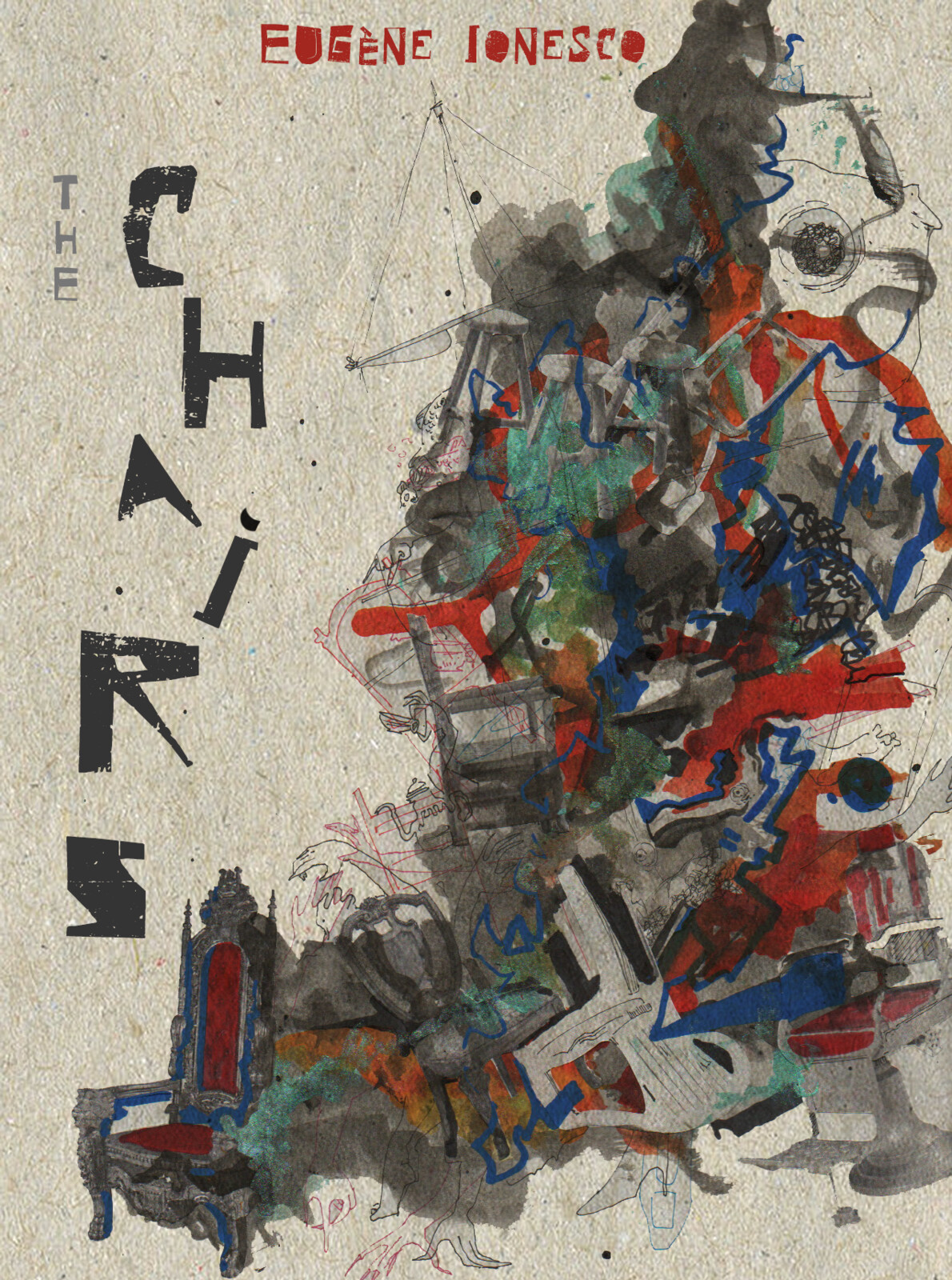 Iris - Book Cover Concept for The Chairs by Eugene Ionesco