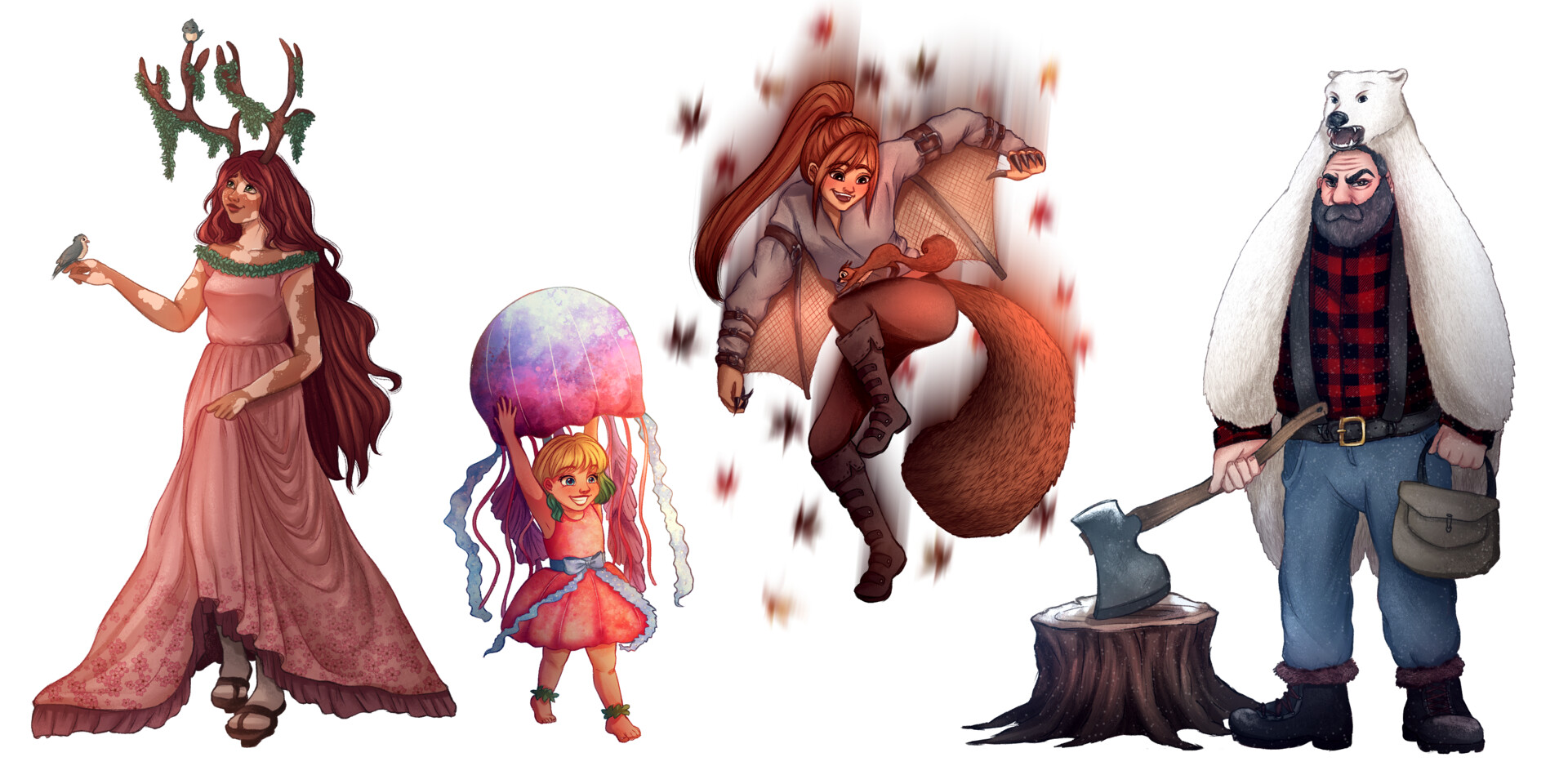 ArtStation - Seasons inspired character designs
