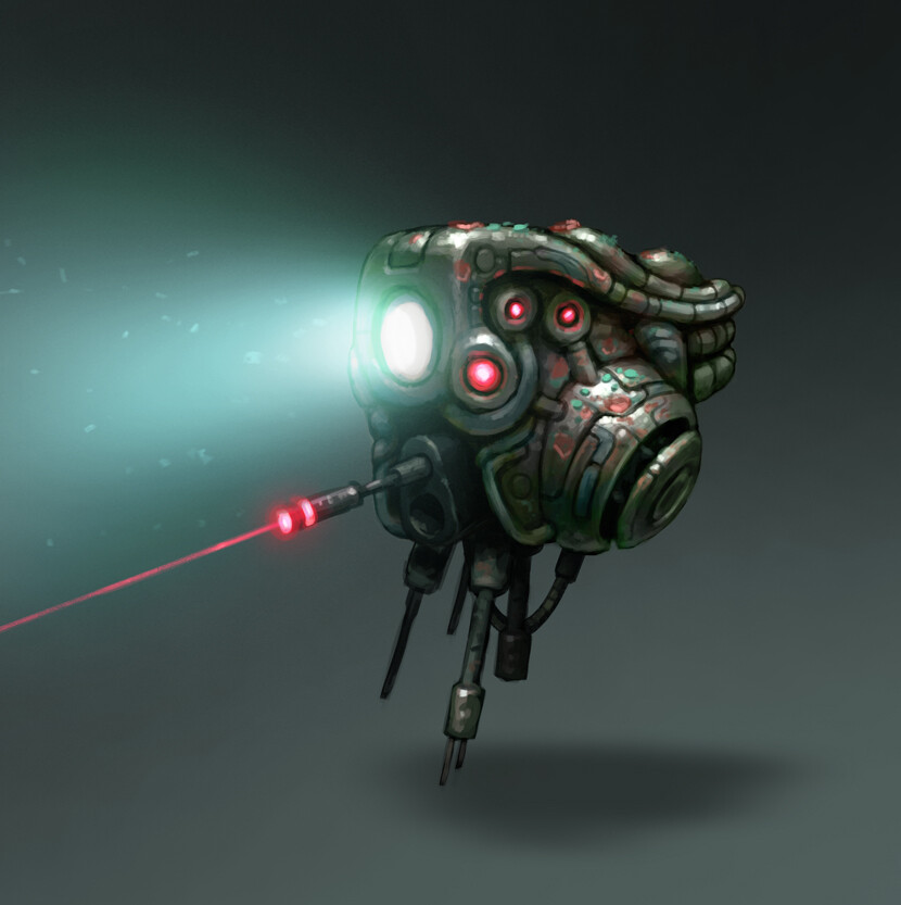 ArtStation - Alien surveillance drone - The Gunk
