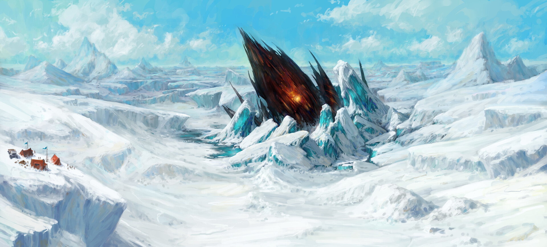 ArtStation - snowy field (Arrival)