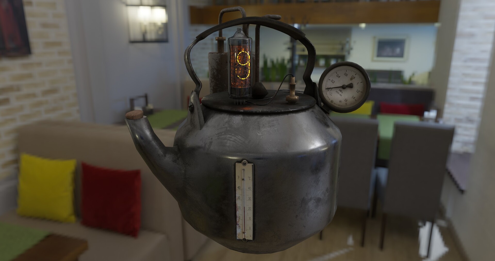 ArtStation - steampunk kettle 3D model