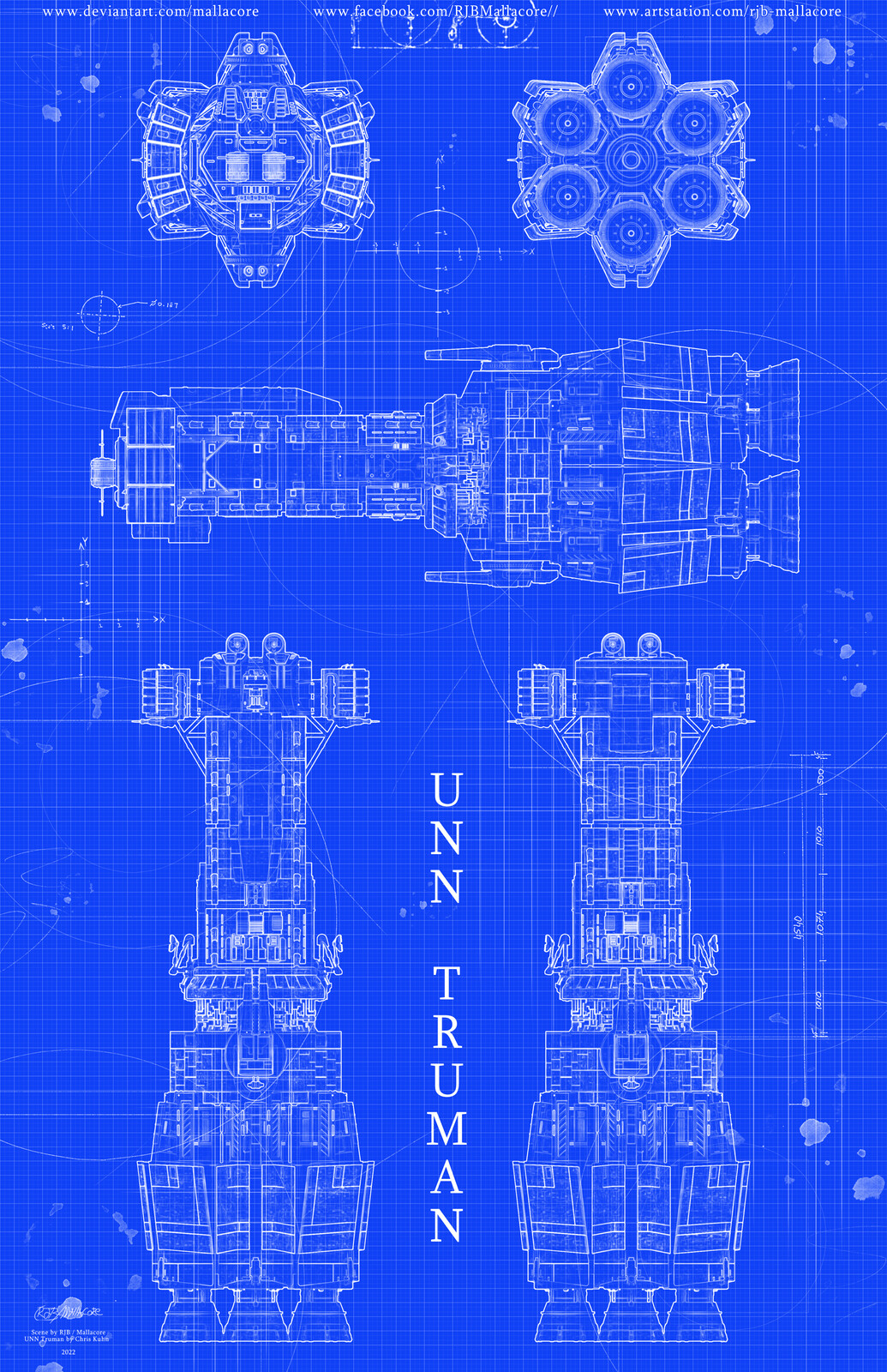 Ryan Begemann - The Expanse - Razorback - Blueprint Style - Donnager ...