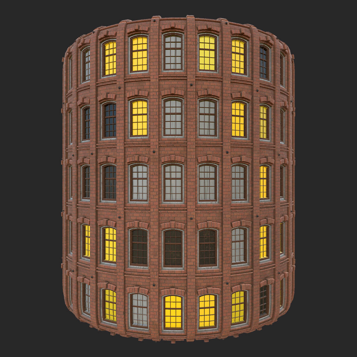 TextureCan - Retro Office Building Facade Night Mode