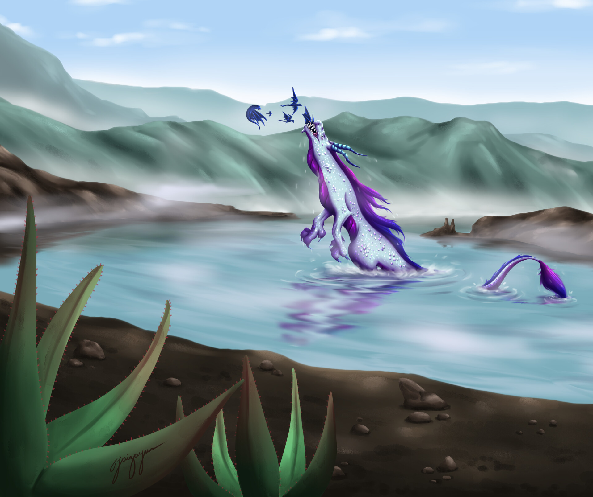 ArtStation - magic hot springs