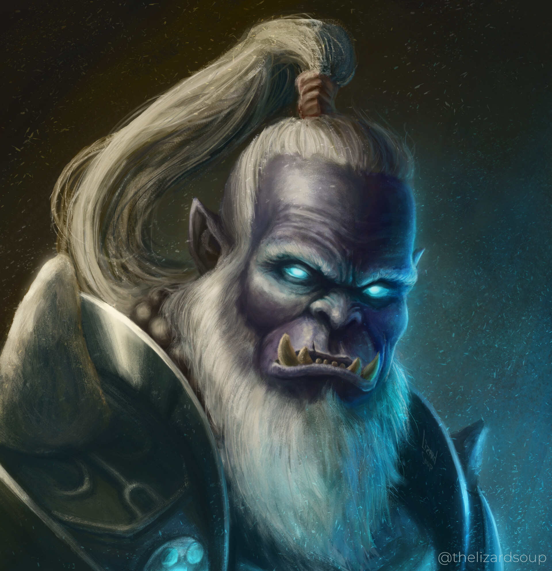 ArtStation - Death Knight Orc Realistic Portrait