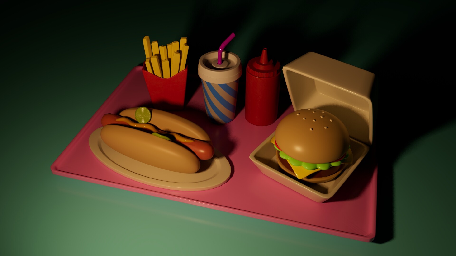ArtStation - Stylized Fast Food