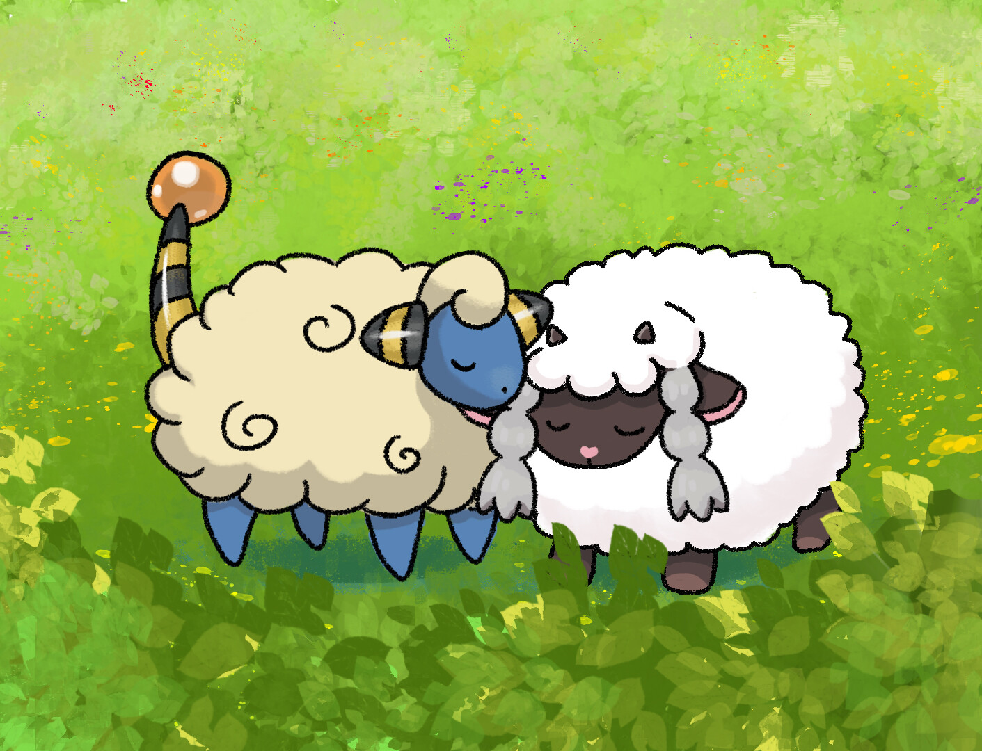 ArtStation - Mareep & Wooloo - Animated Loop