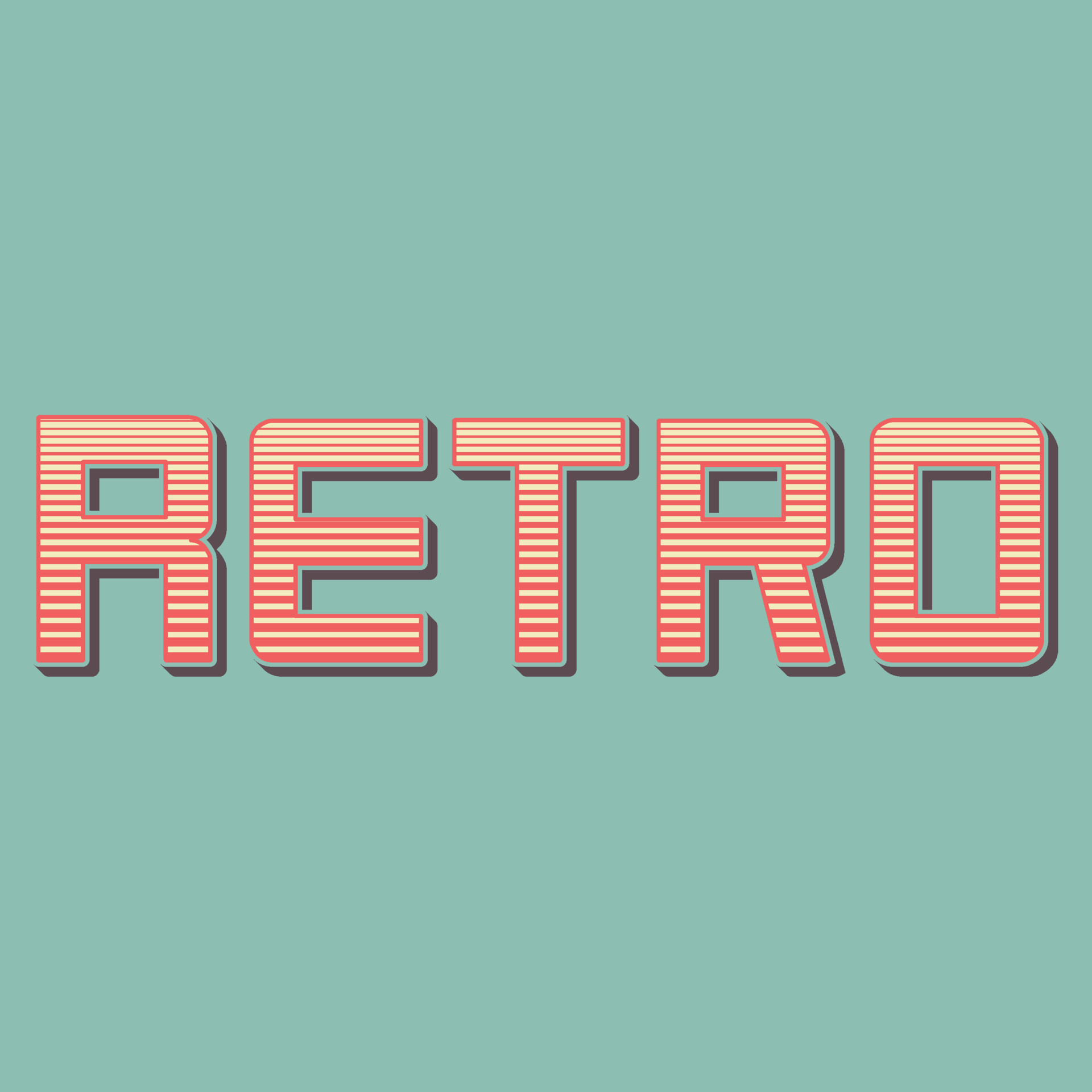ArtStation - Vintage Striped Gradient Text Effect Tutorial | Block Shadow Tool | CorelDraw ...
