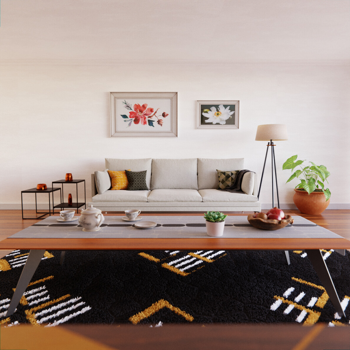 ArtStation - Contrast Living Room