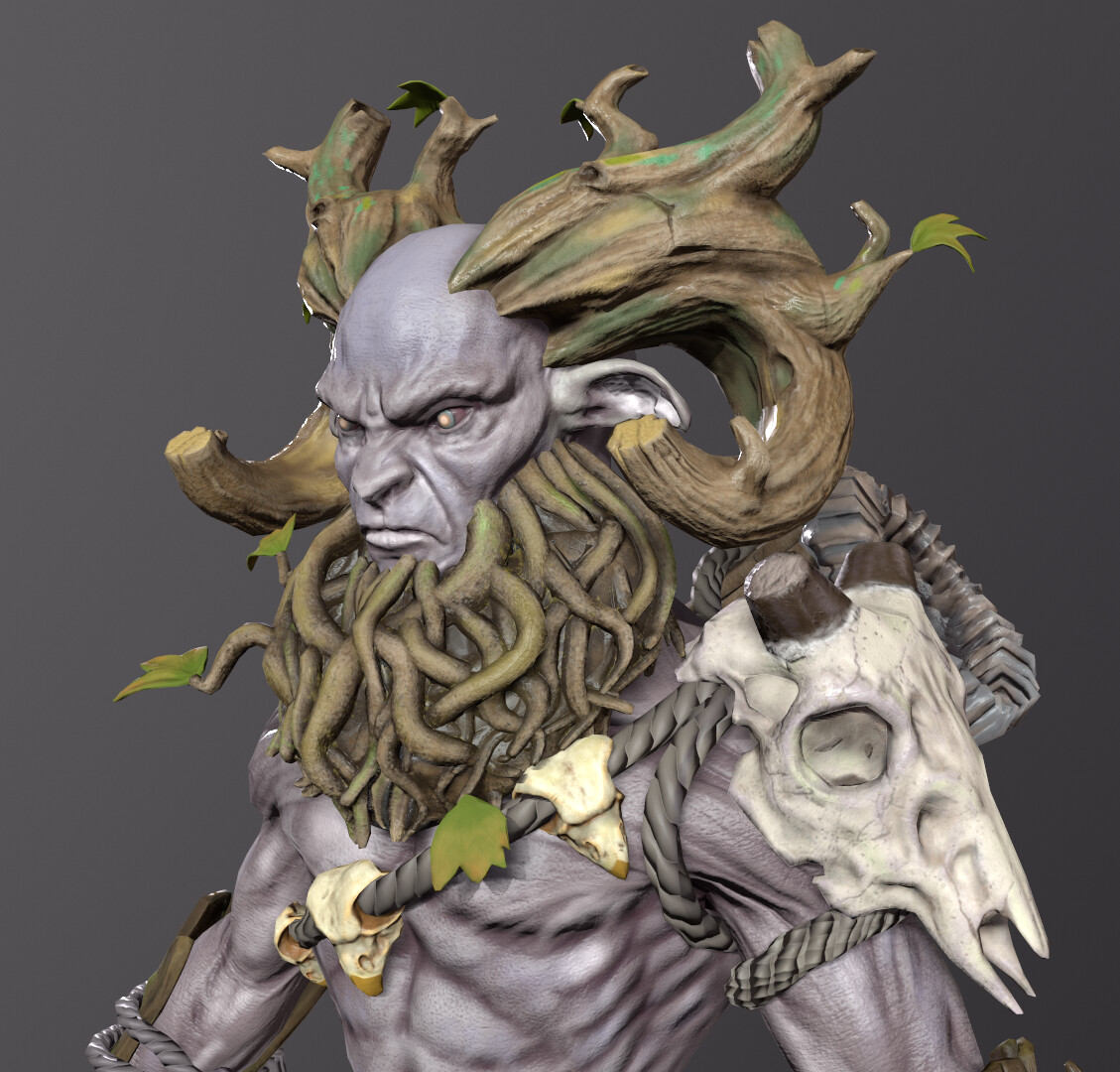 Anh Le - Satyr (The Greek Creature) and weapons