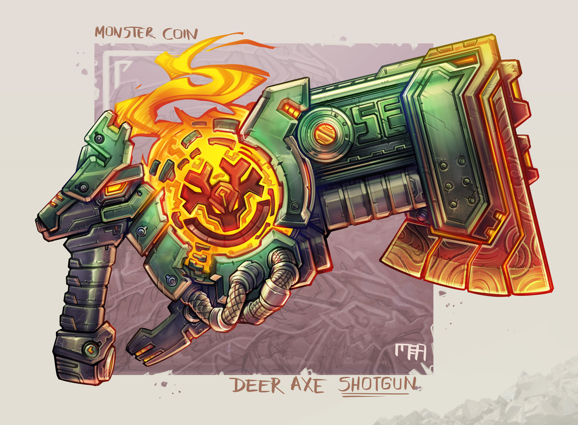 ArtStation - Deer Axe Gun