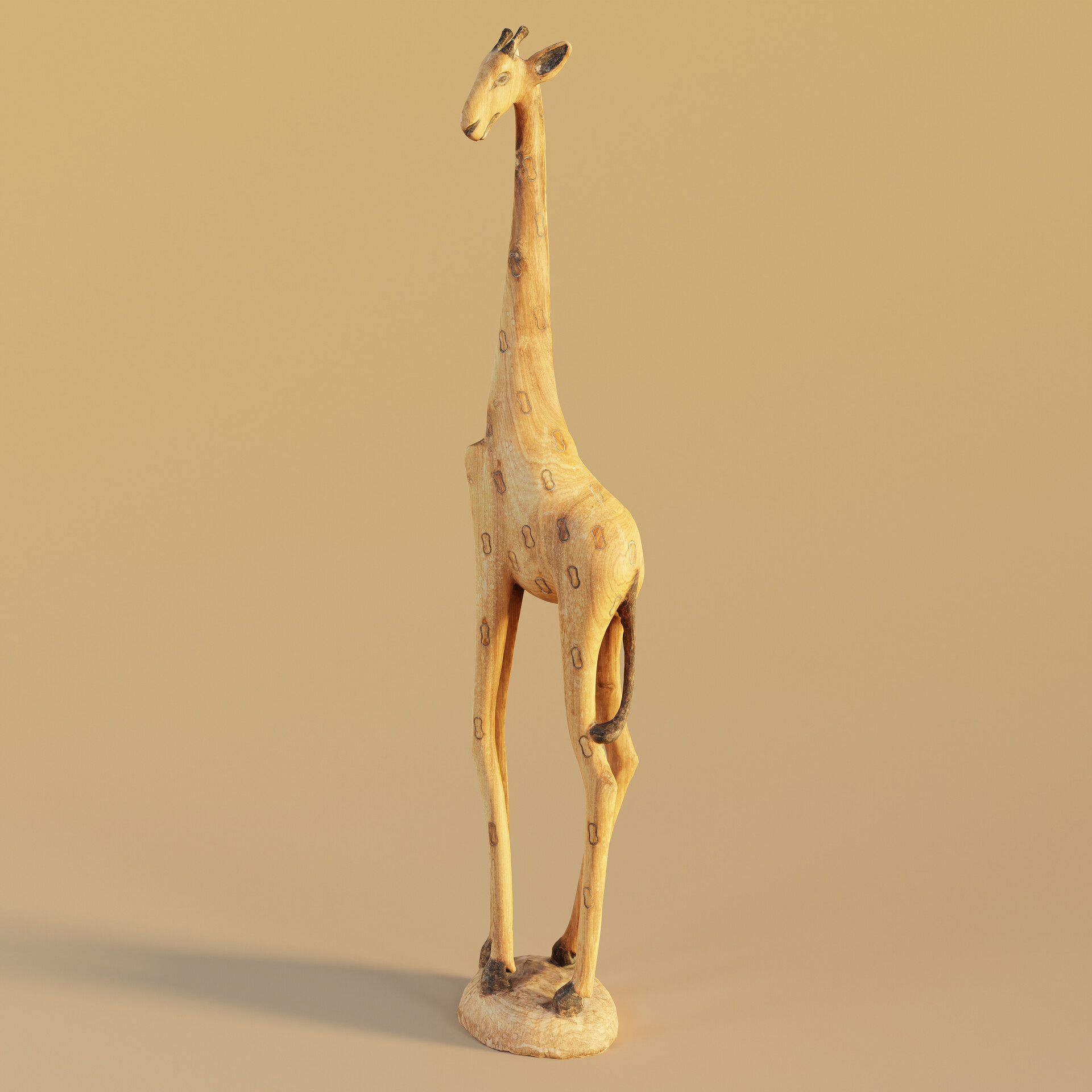ArtStation - Wooden Giraffe Figure