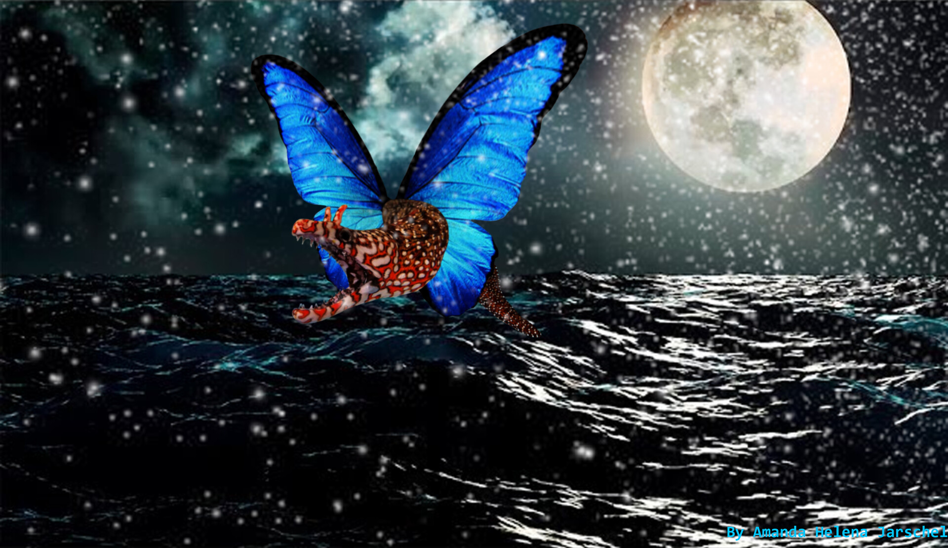 ArtStation - Moonlight moray eel rise