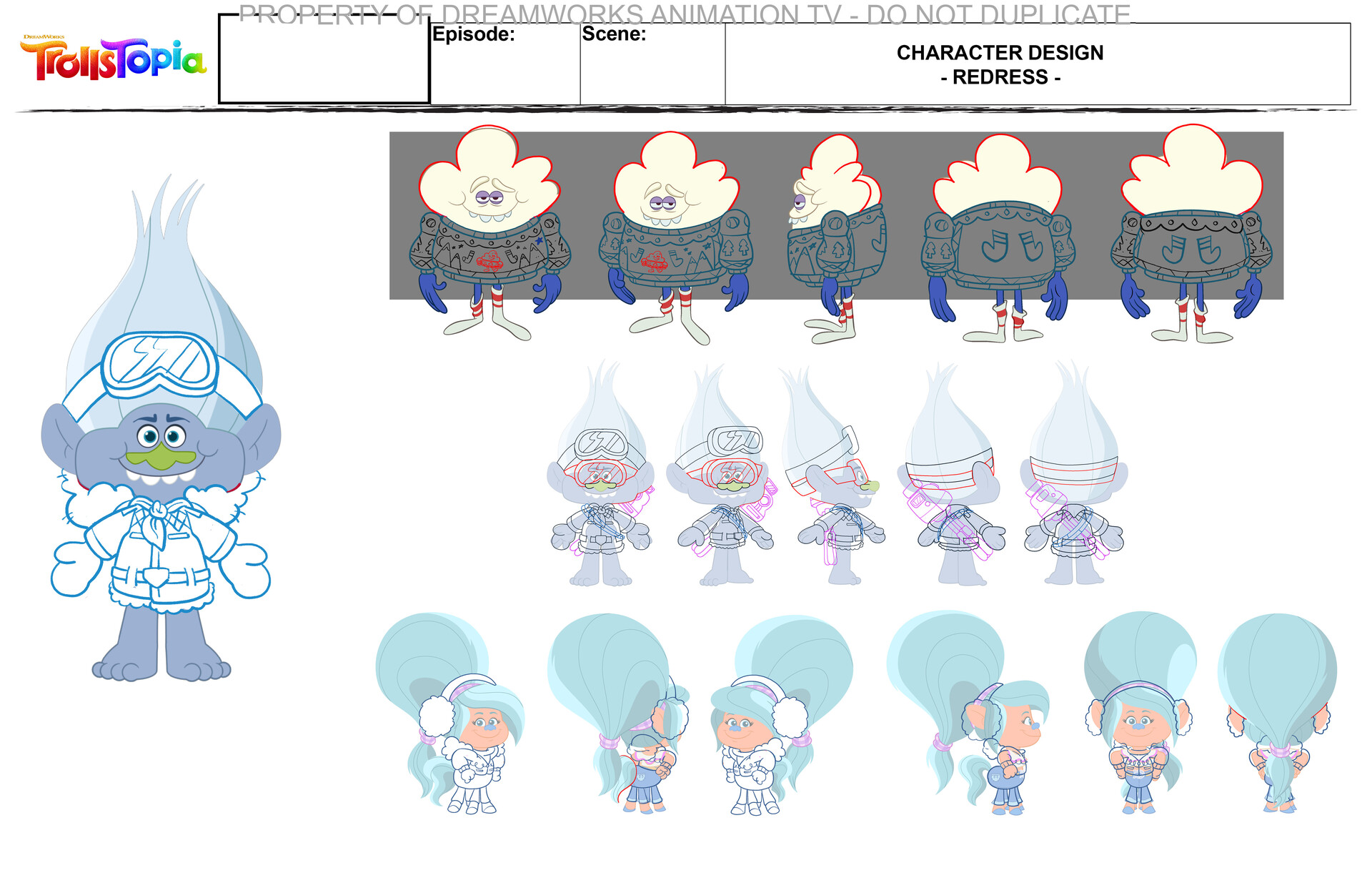 Jerry Regan - Dreamworks - Trollstopia - Character Turns and Redress