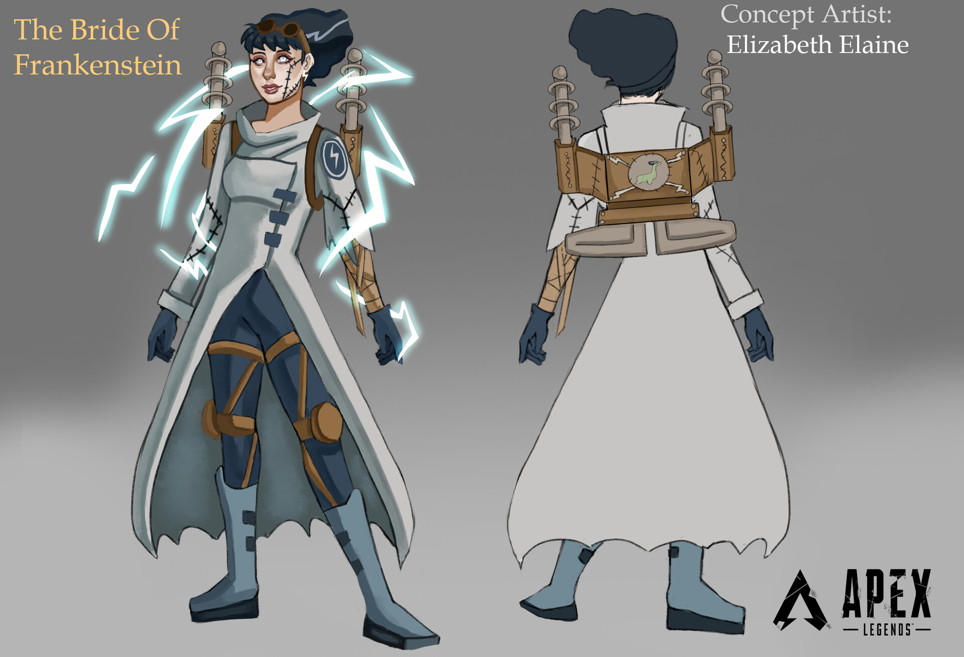 ArtStation - Bride Of Frankenstein Wattson Skin Concept [ Updated}