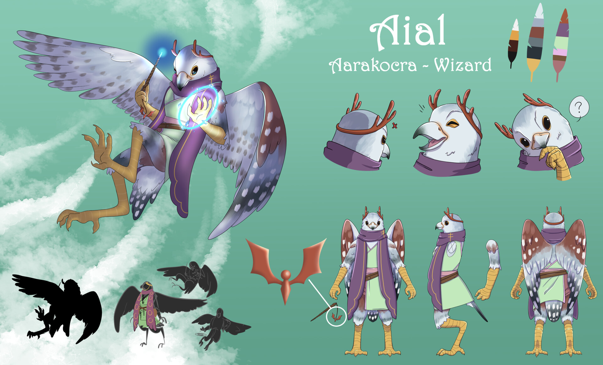 ArtStation - Aial the Aarakocra Wizard