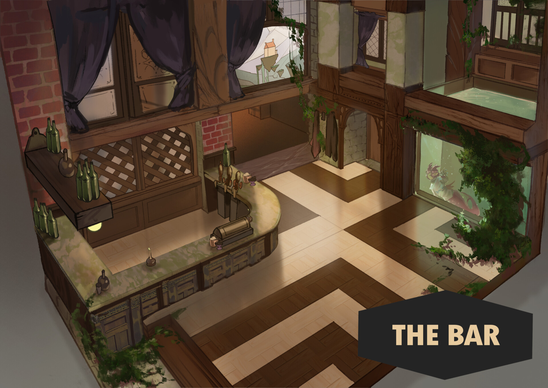 ArtStation - The bar zone concept