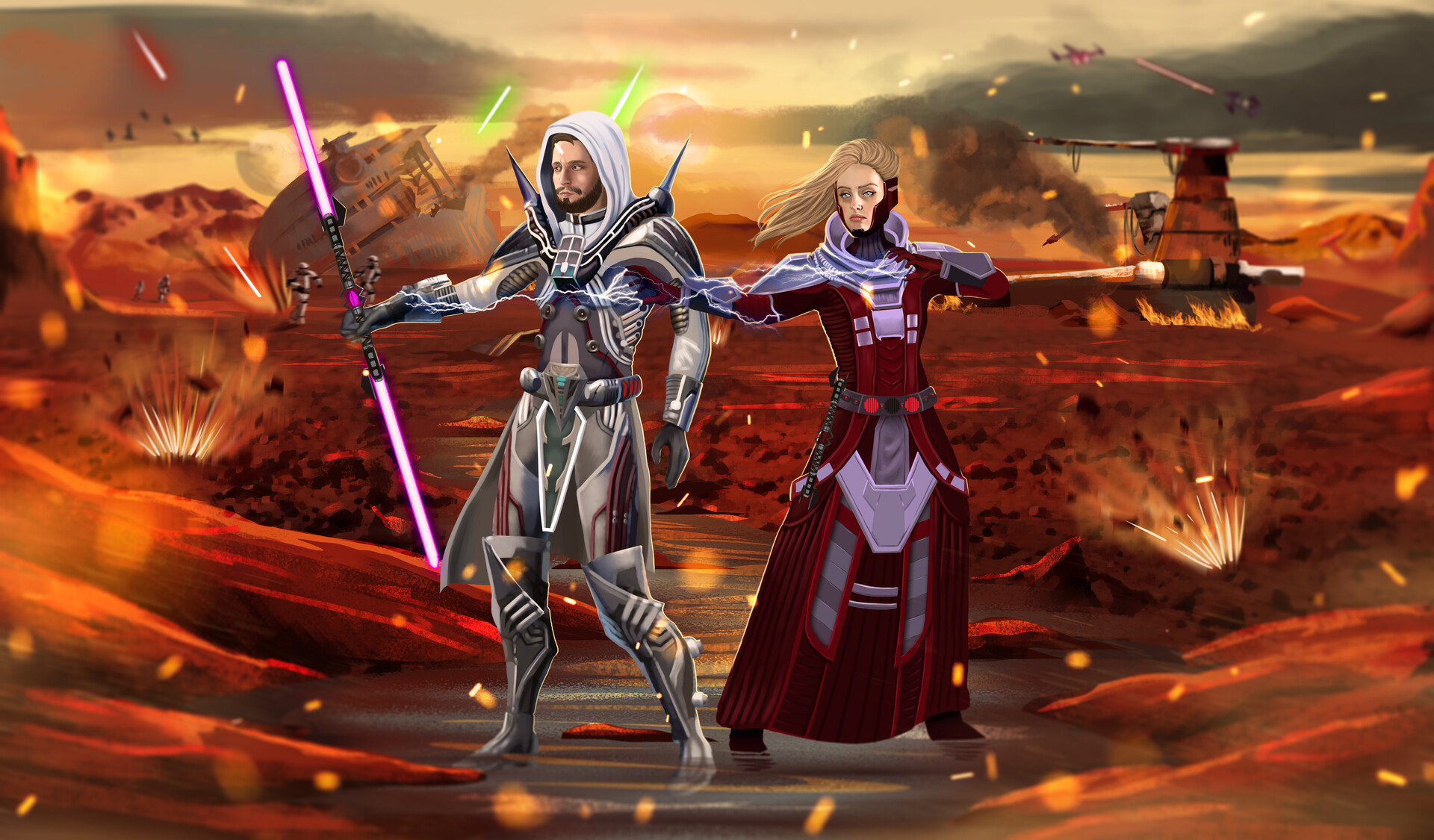 ArtStation - Star Wars battle - Fan Art Commission (2020)