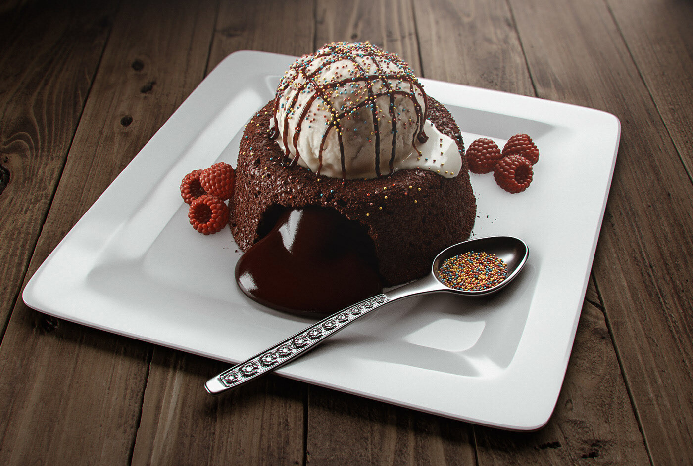 ArtStation - Houdini 3d Modeling of a Lava-Cake