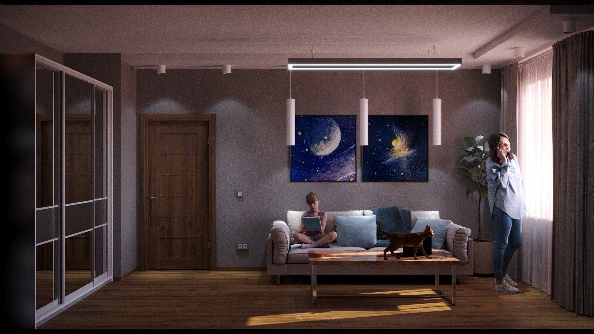 ArtStation - Some interior with homan