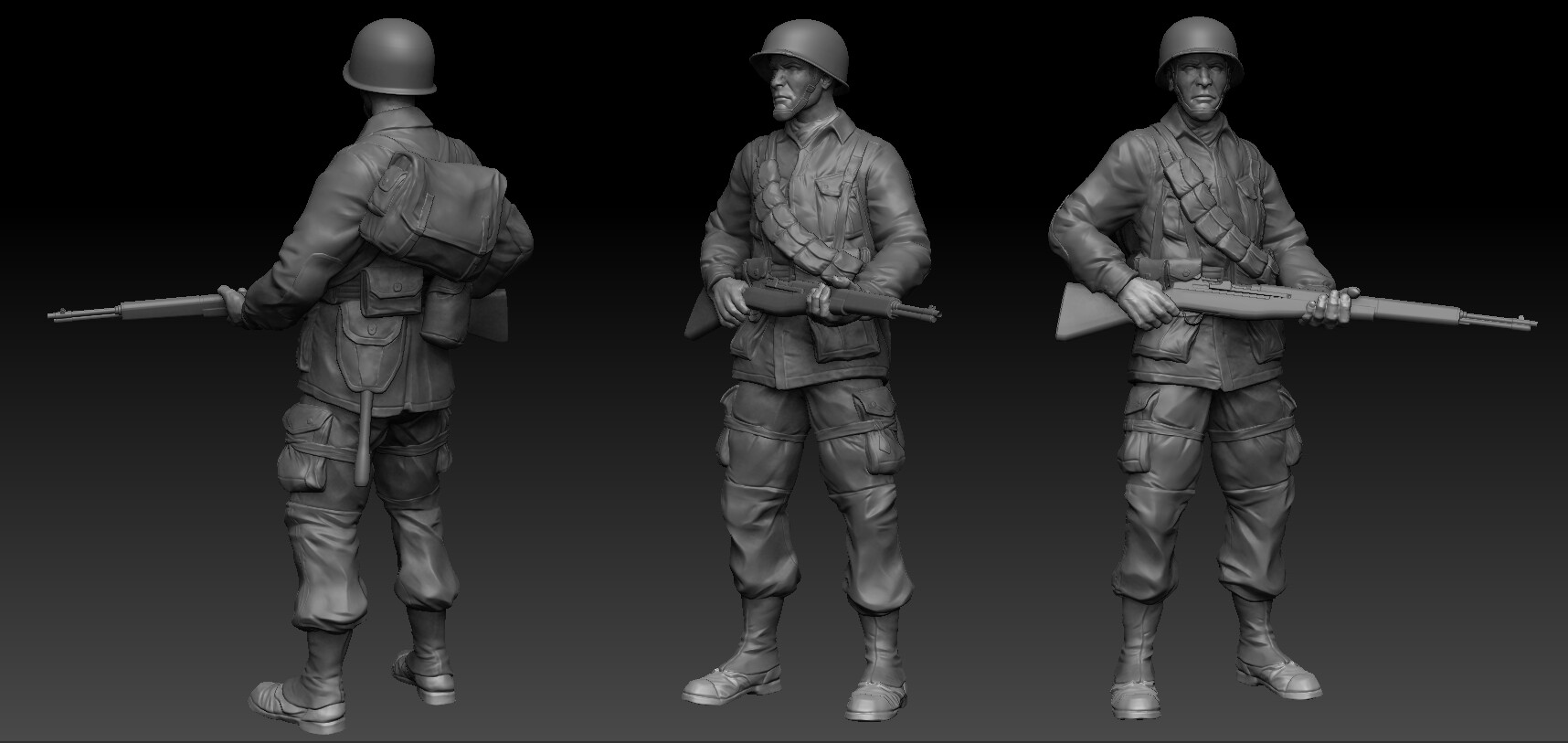 Vincent Maccioli - Soldier sculpts for AR project