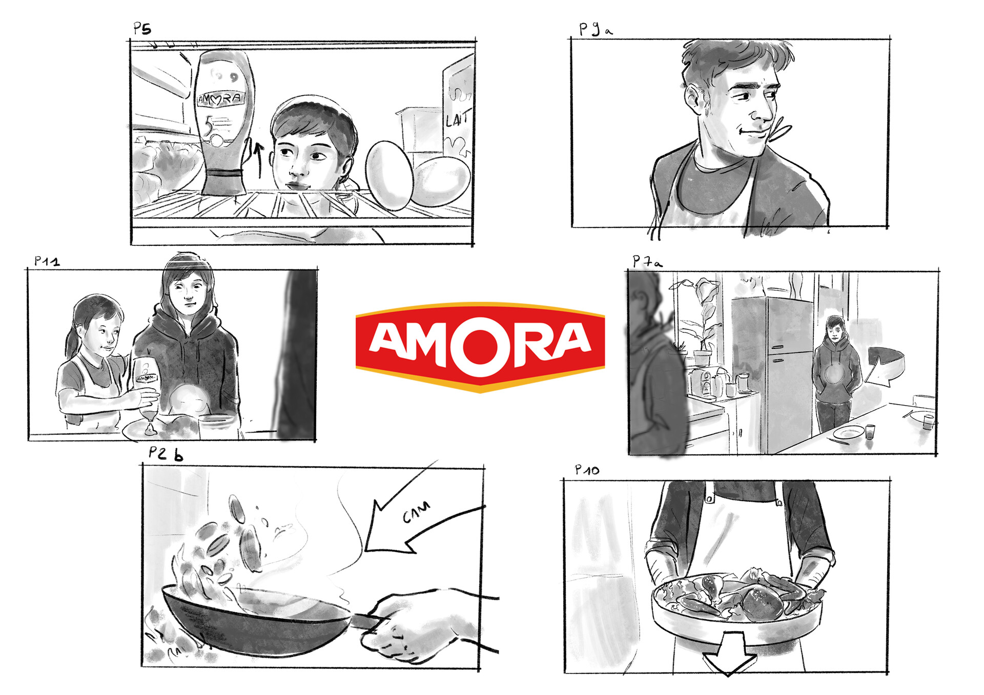ArtStation - AMORA - STORYBOARD ( FRENCH AD)
