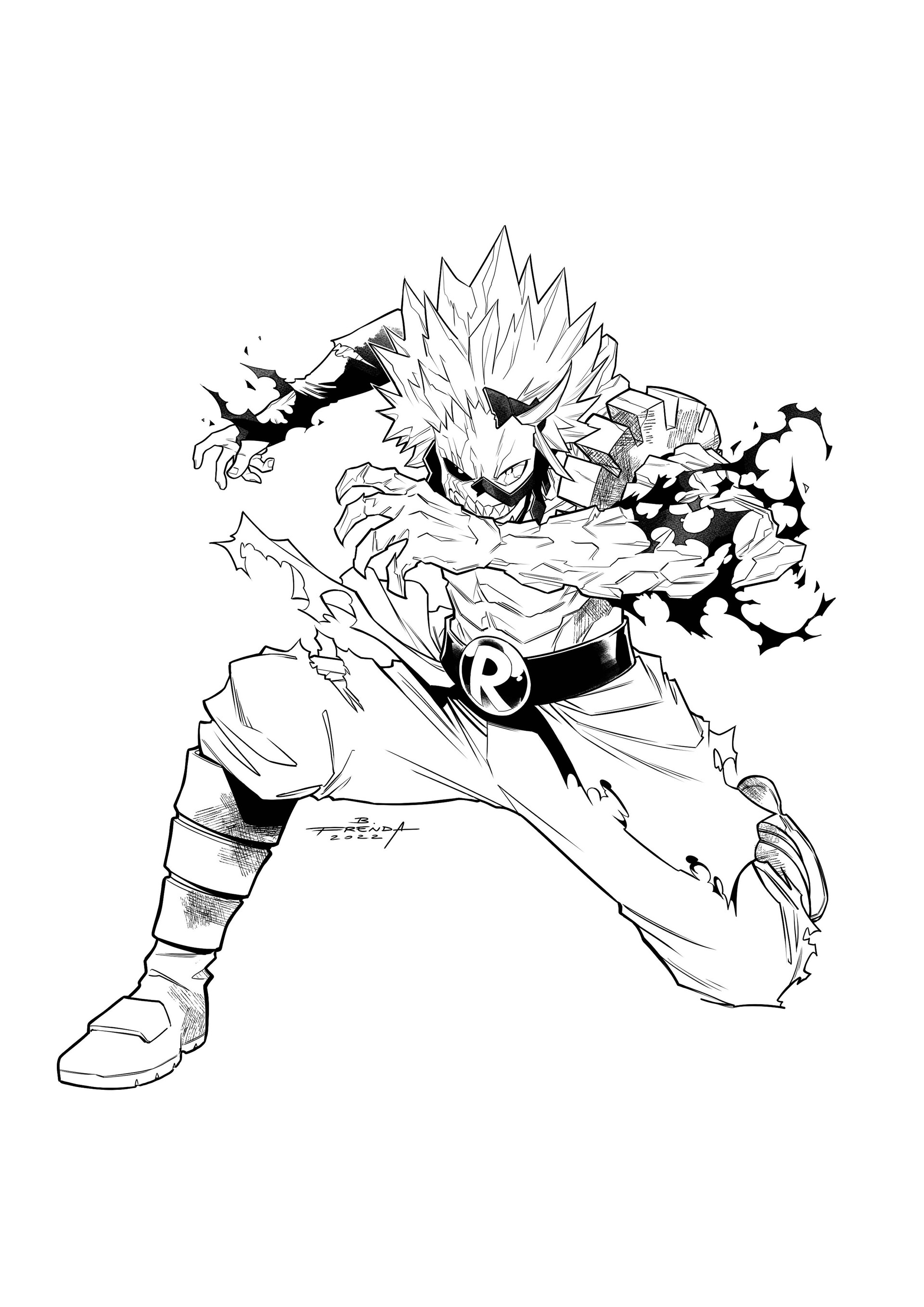 kirishima coloring pages