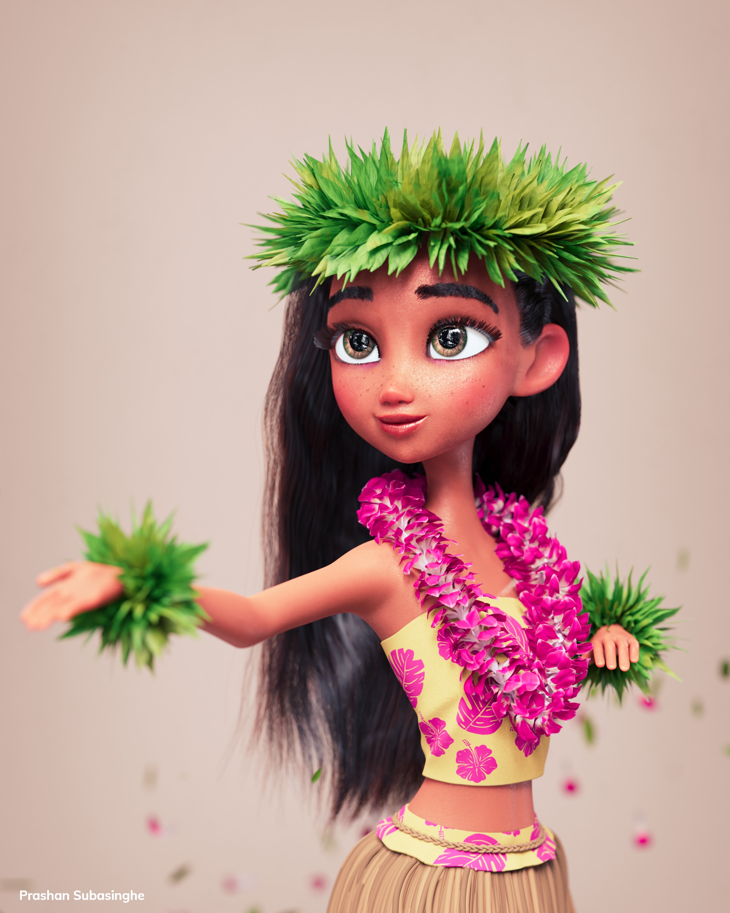 3D artist Prashan Subasinghe - Hula Character Design & Model