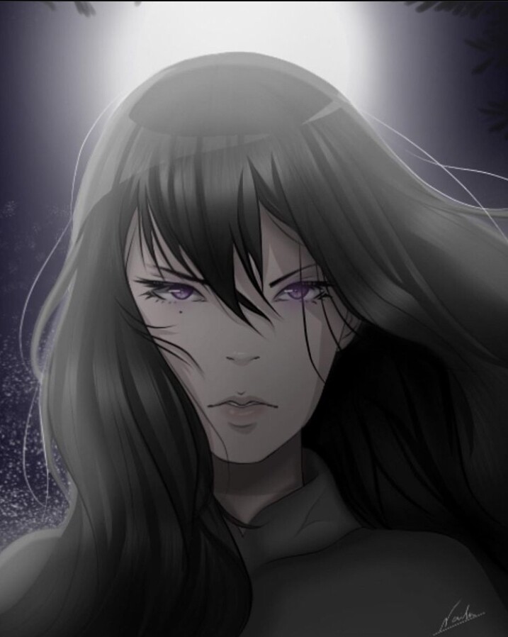 ArtStation - Ninja under the moonlight...her name?, Akemi