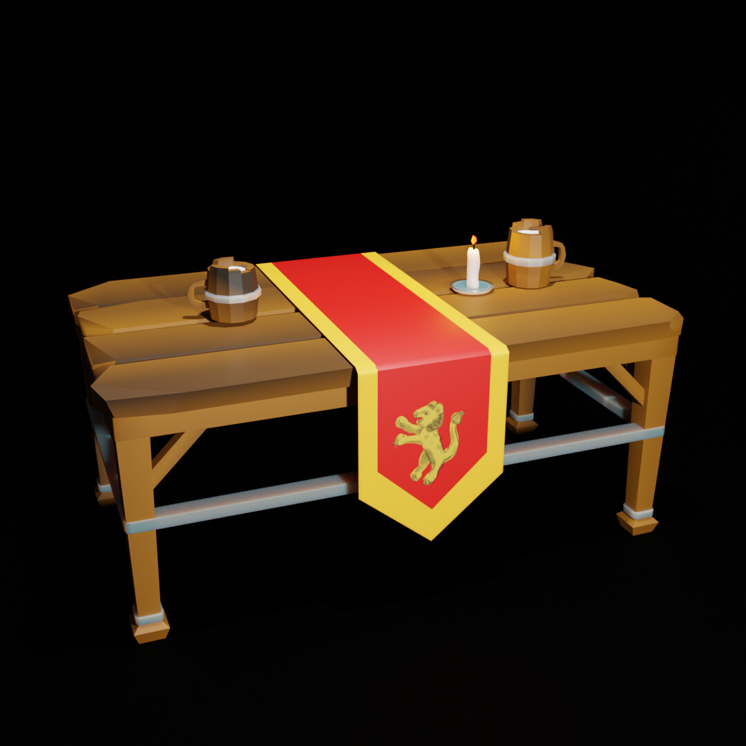 ArtStation - Low Poly Royal Table