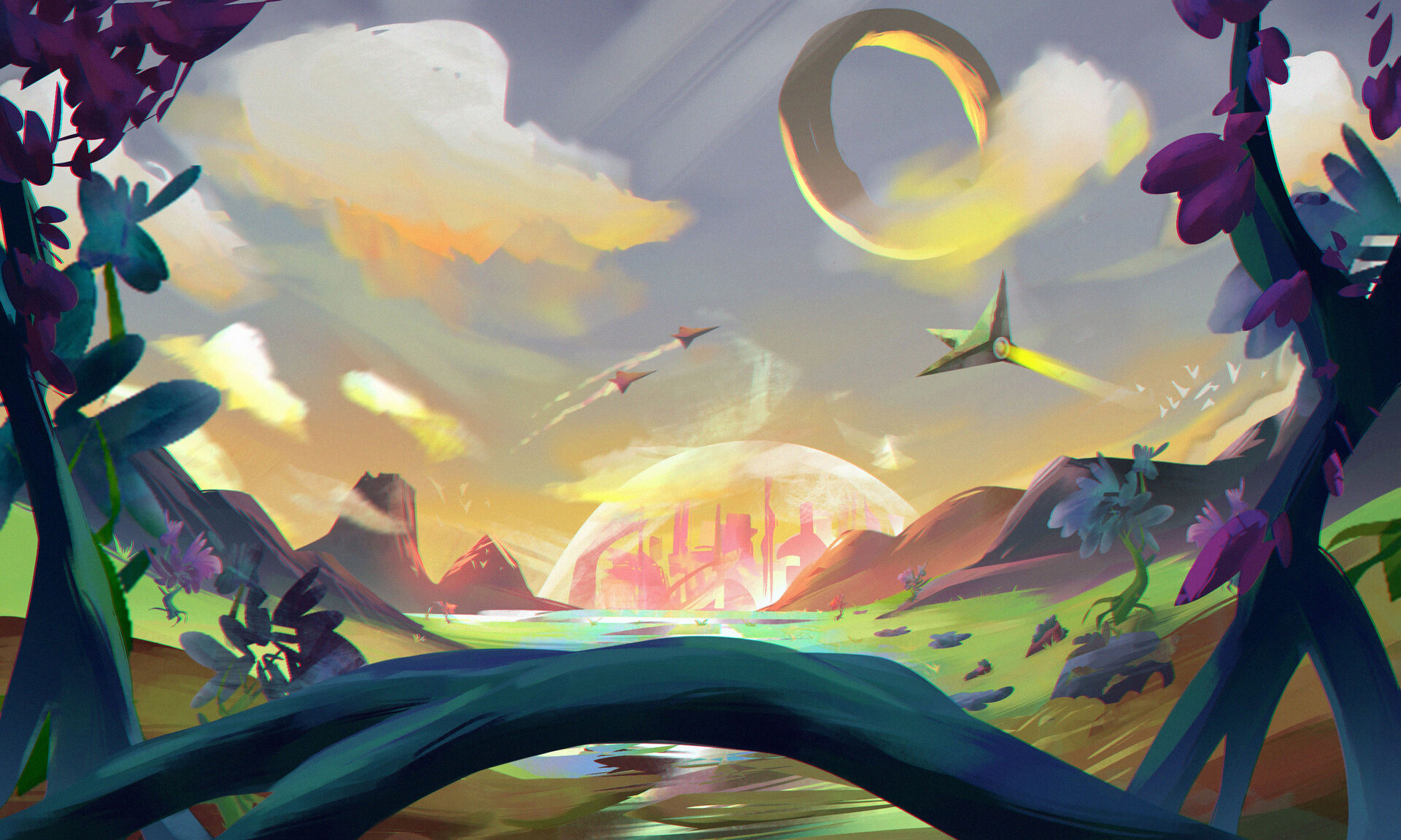 ArtStation - Sci fi landscape :)