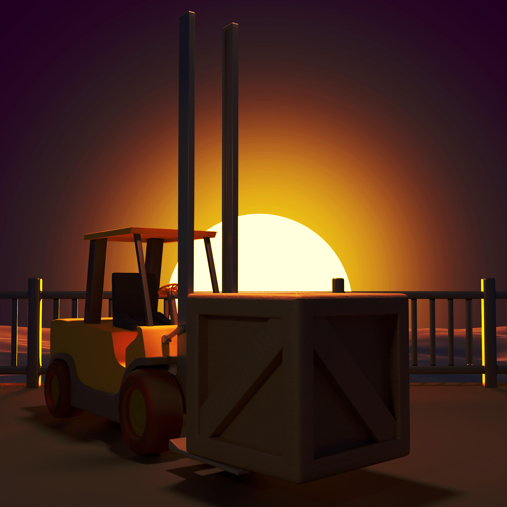 ArtStation - loader near the sea