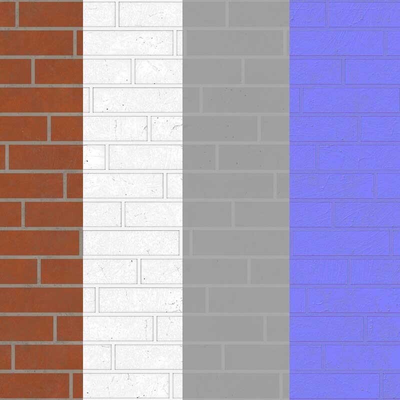 PBR Textures Free Download - Classic Brick Wall Seamless PBR 3D Texture ...