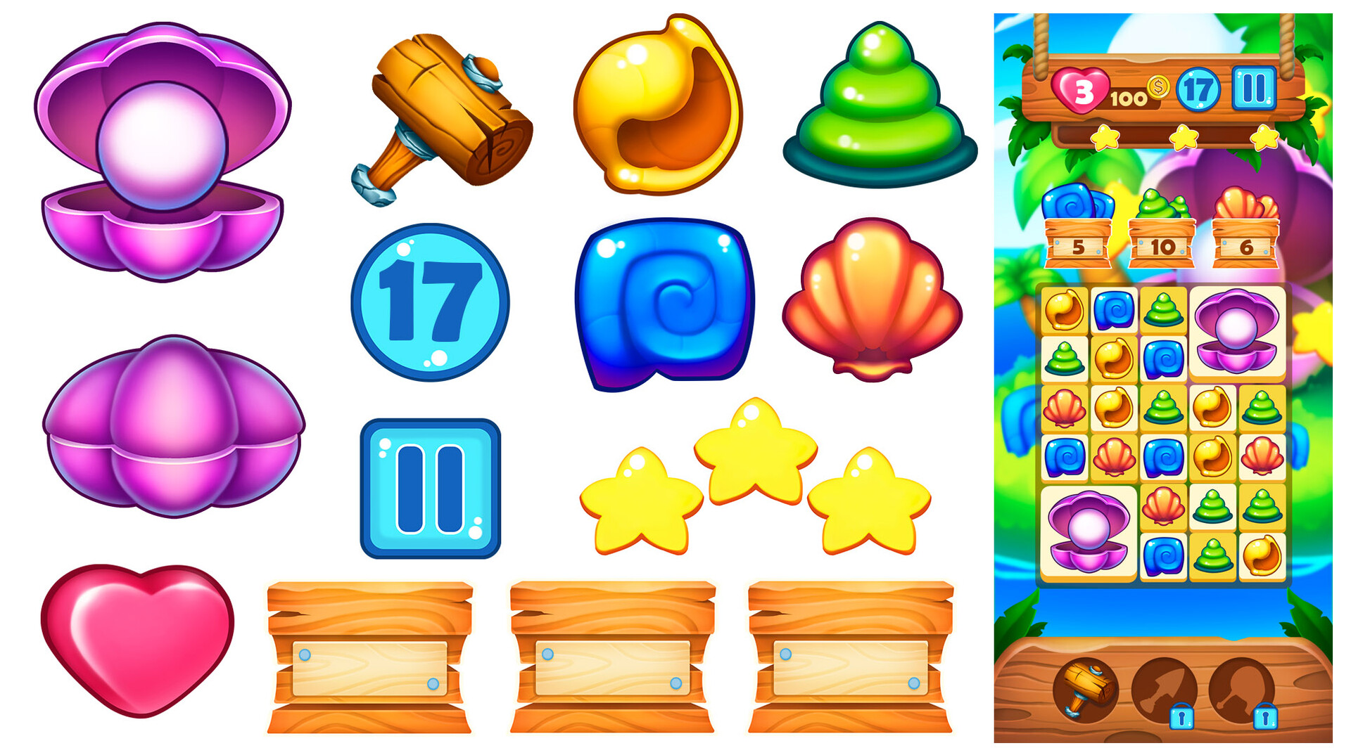 ArtStation - Mobil game project "Blue Sea"