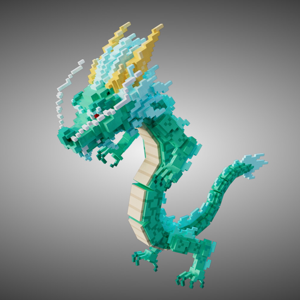 ArtStation - Voxel Dragon