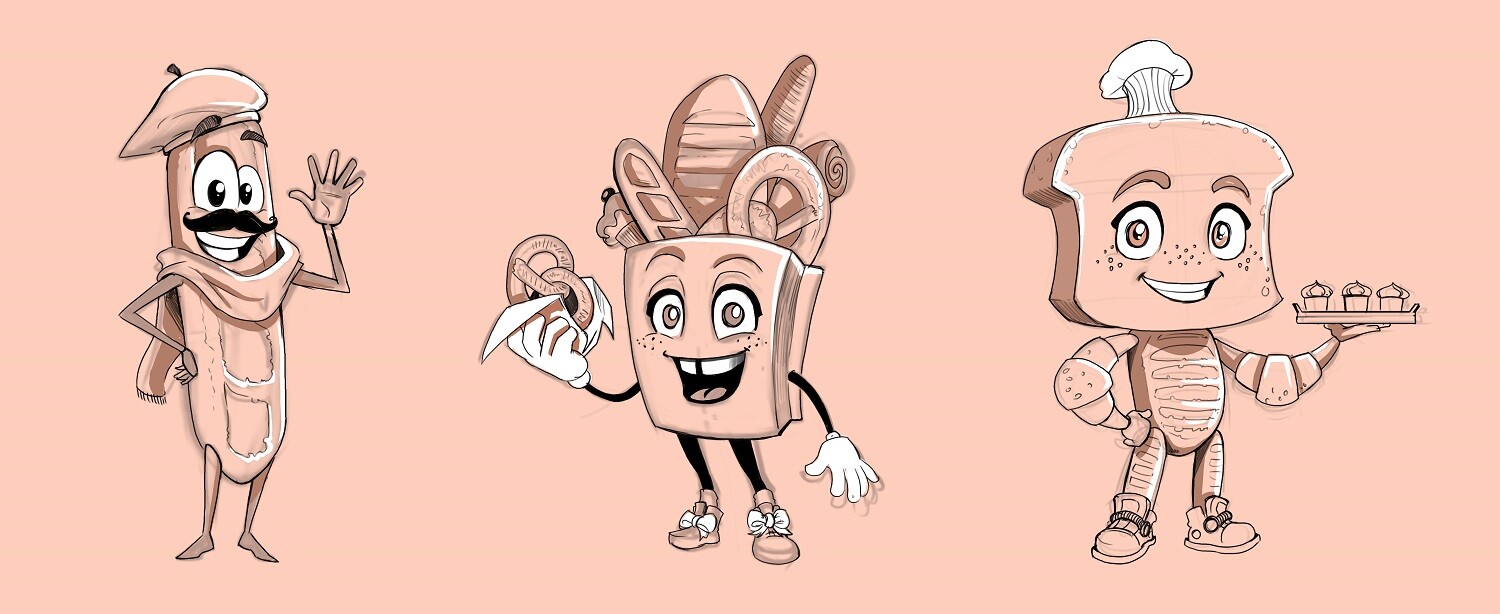 ArtStation - Bakary mascot - draft