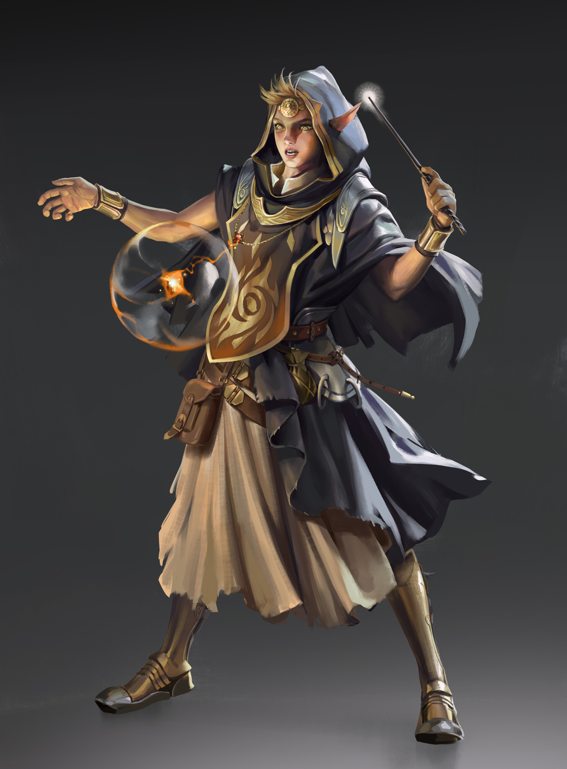 Zikran, the Water Genasi Wizard by Andrew Mar : ImaginaryWizards