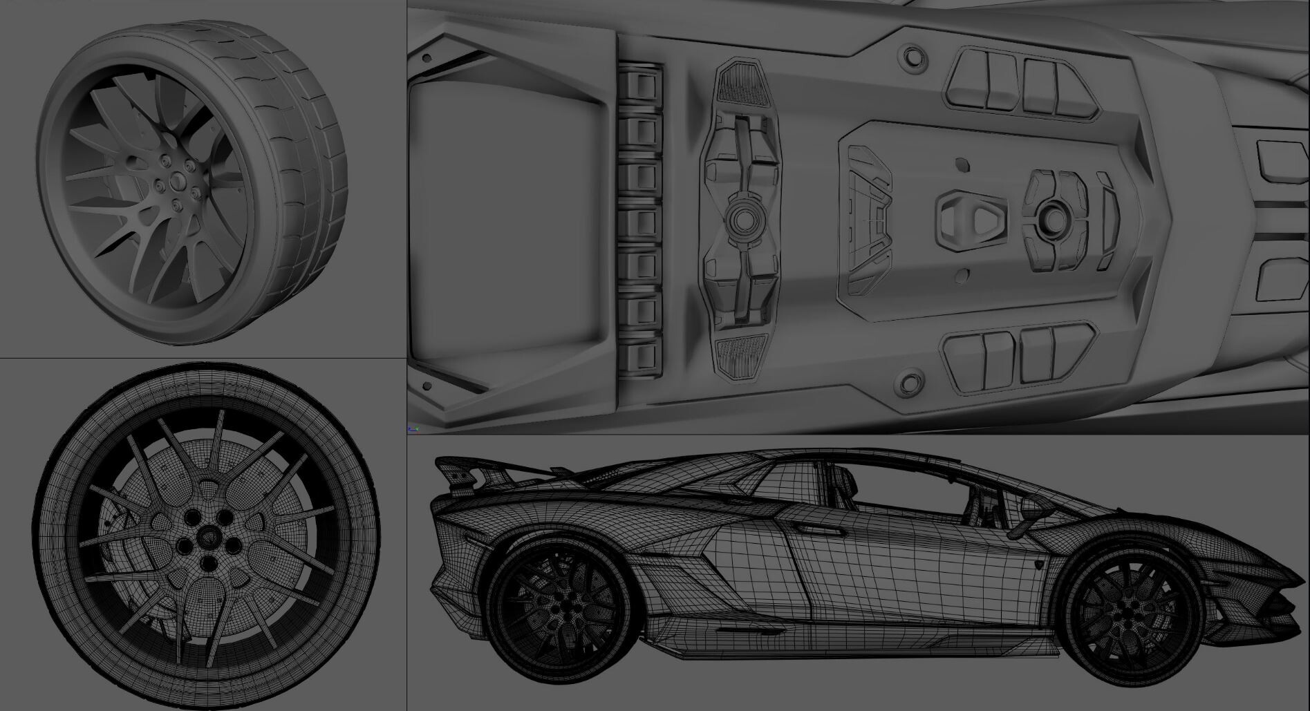 Lamborghini Aventador Engine Blueprint