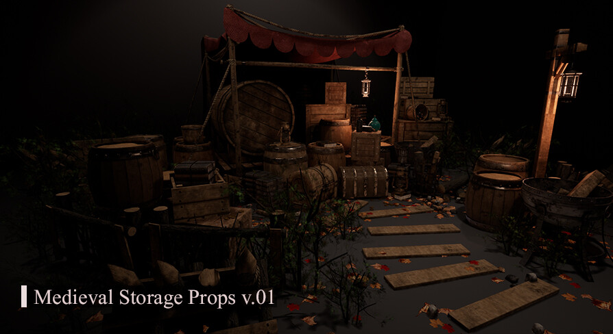 ArtStation - Medieval Storage Props