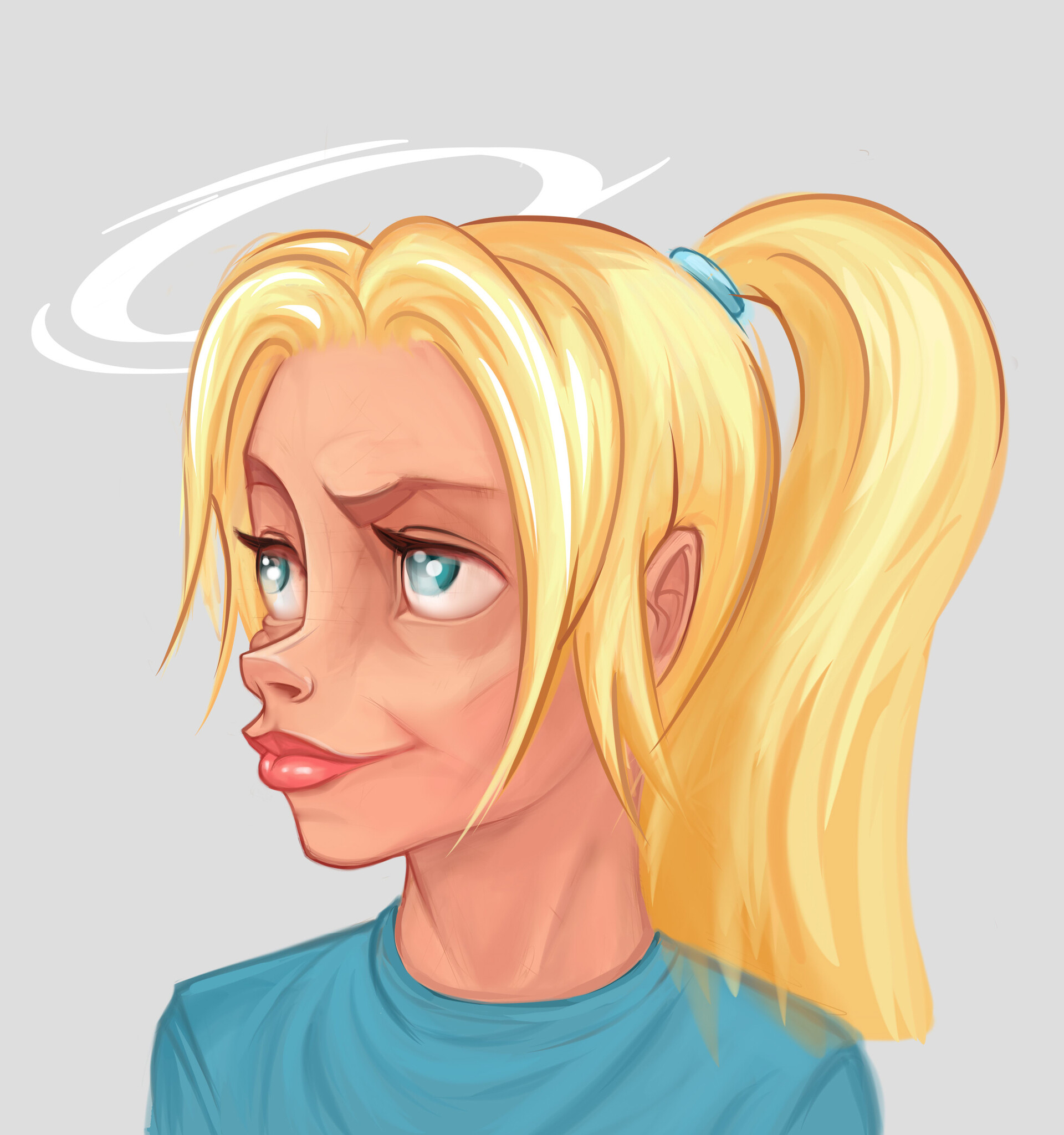 ArtStation - Cartoon portrait of a little girl