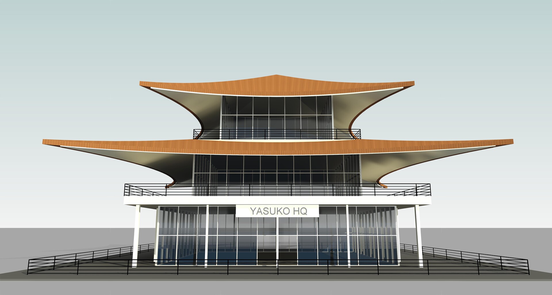 ArtStation - 3d japanese house front view
