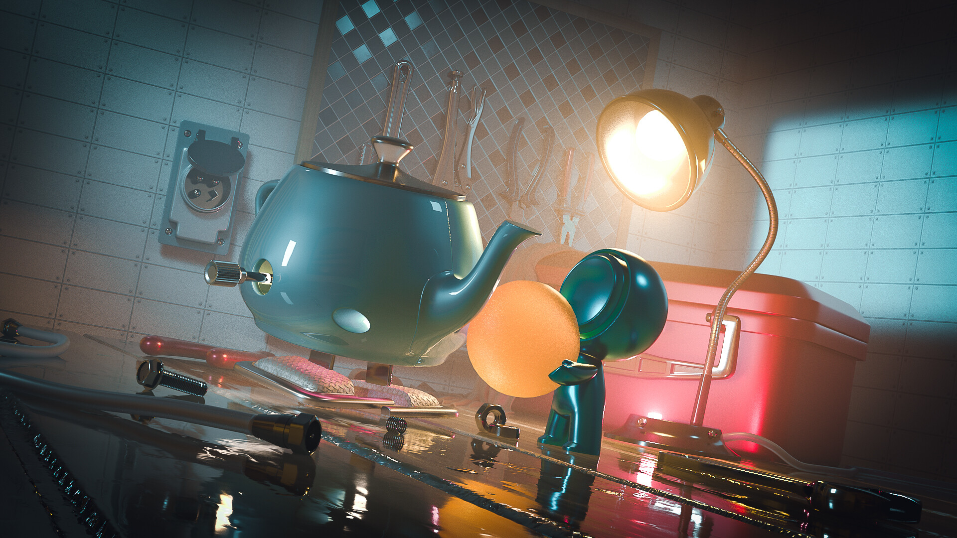 ArtStation - Walking Teapot Meets Mat ( Pixar / Substance )