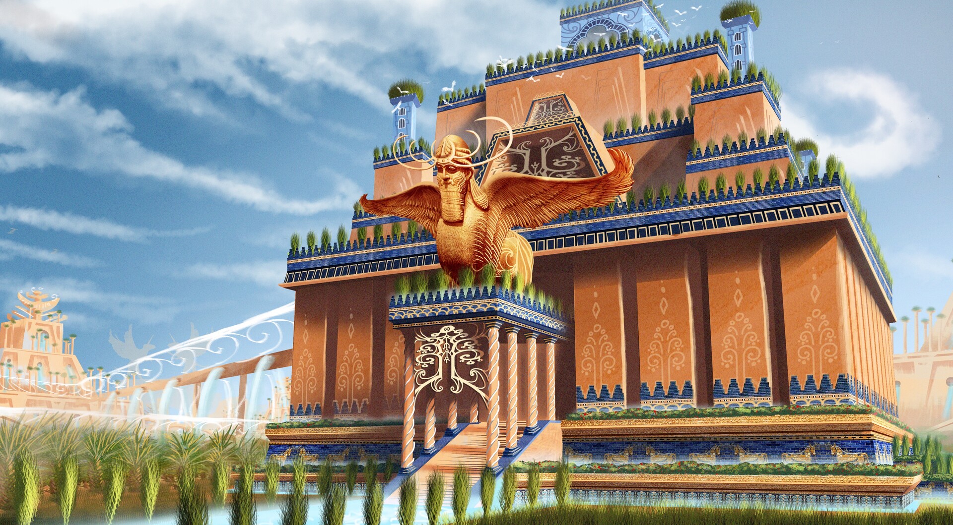 ArtStation - Oasis City Ziggurat