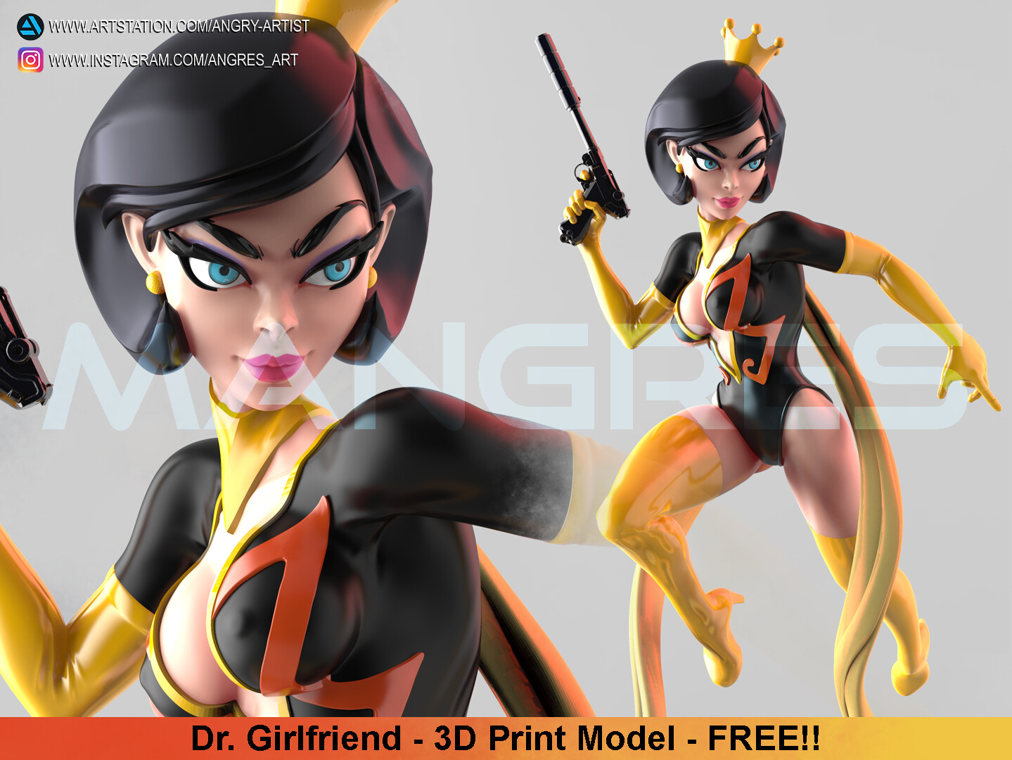 Mark Angres Dr Mrs The Monarch Dr Girlfriend Free 3d Print Model