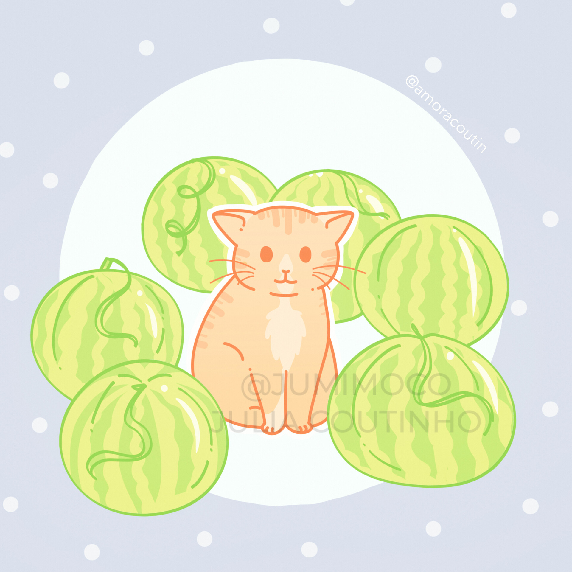 ArtStation - Watermelon Cat